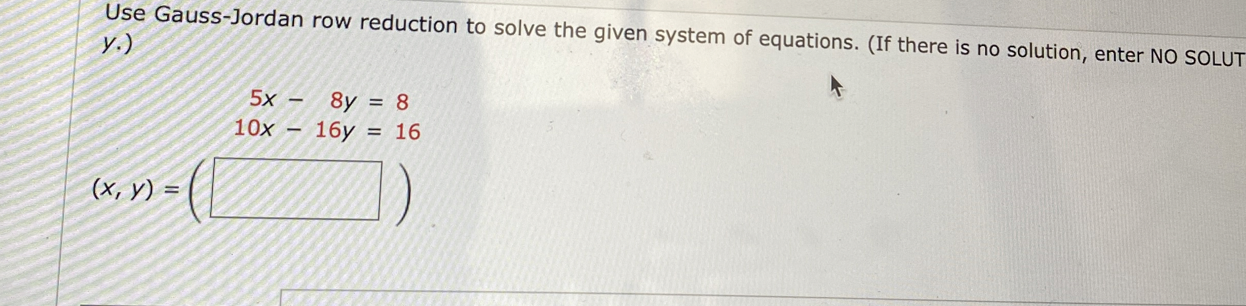 Solved Use Gauss-Jordan row reduction to solve the given | Chegg.com