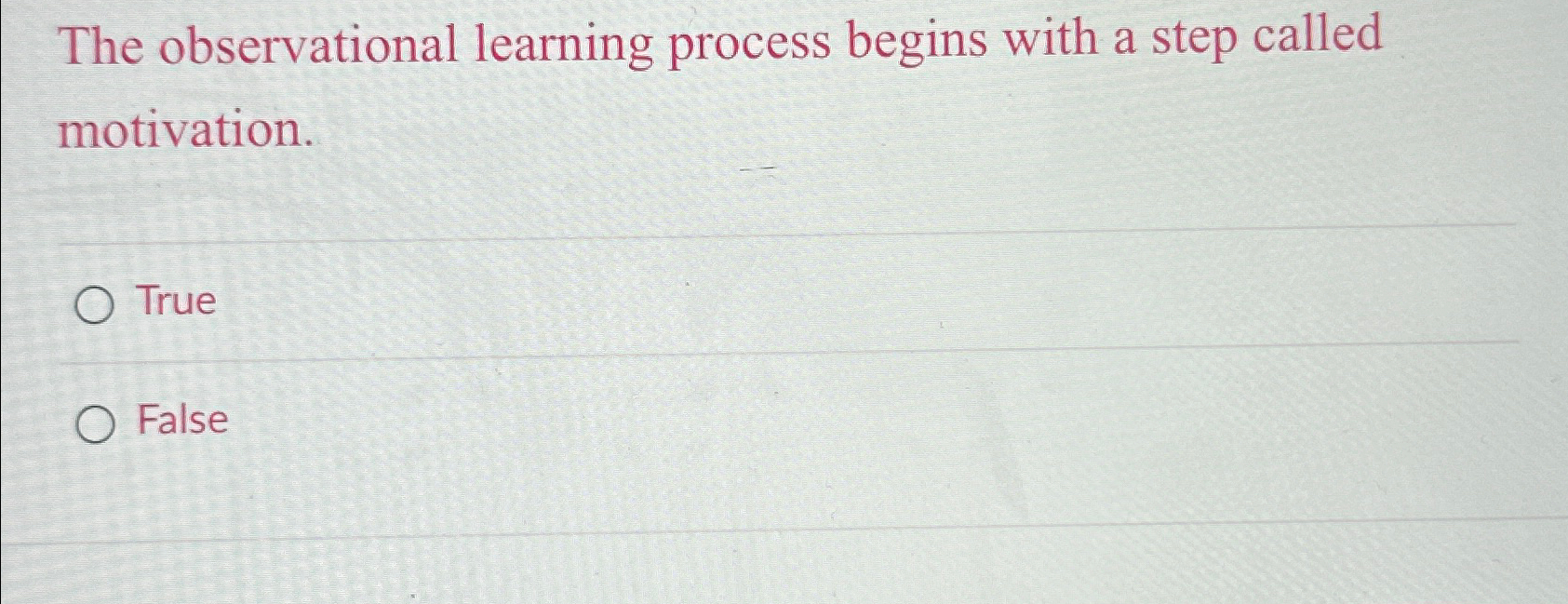 Solved The observational learning process begins with a step | Chegg.com
