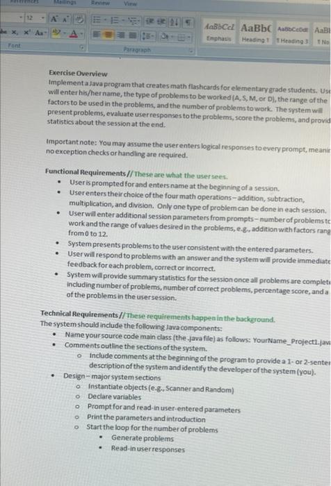 Solved ITSS/OPRE 3312 - Object-Oriented Programming Project: | Chegg.com