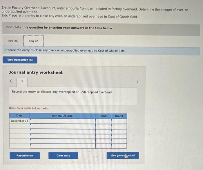 Solved Problem 15-3A (Algo) Computing and recording job | Chegg.com