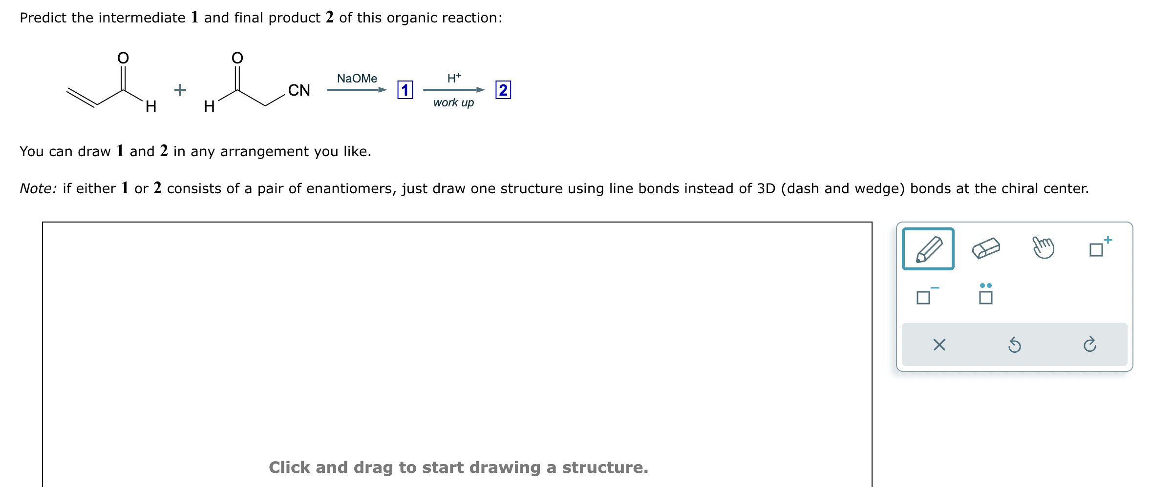 Solved Predict the intermediate 1 ﻿and final product 2 ﻿of | Chegg.com