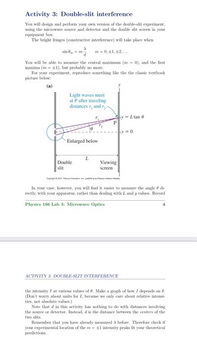 Solved 2. (30 points) Your microwave optics lab included a | Chegg.com