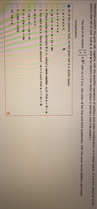 Solved Determine whether the given set, together with the | Chegg.com