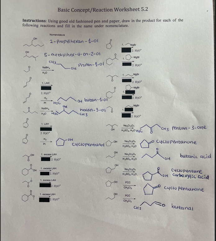 Solved "The worksheet contains several chemical structures | Chegg.com