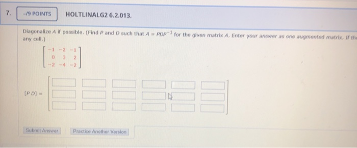 Solved Determine whether the given matrix is diagonalizable; | Chegg.com