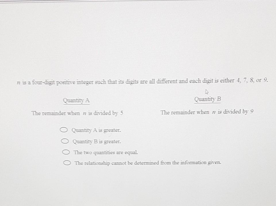 Solved n sa four-digit positive integer such that its digits | Chegg.com