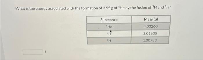 Solved What is the energy associated with the formation of | Chegg.com