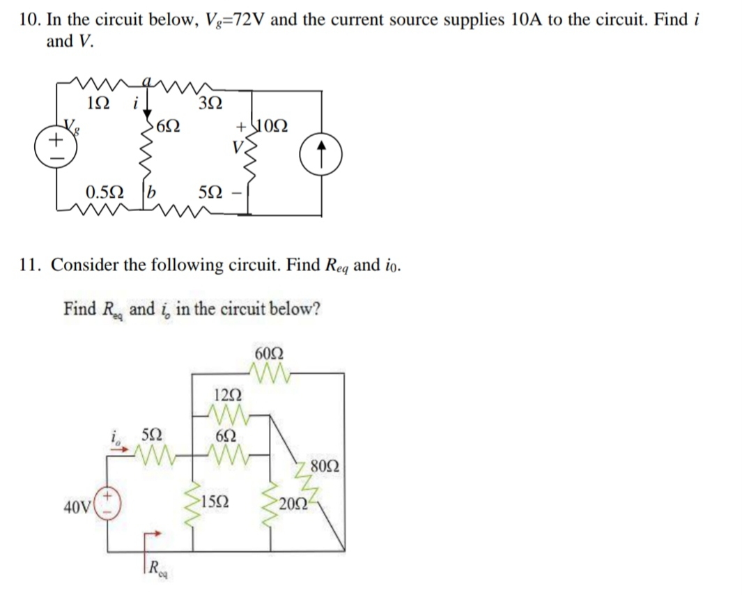 Solved question 20-) ﻿Compare the equivalent circuits found | Chegg.com