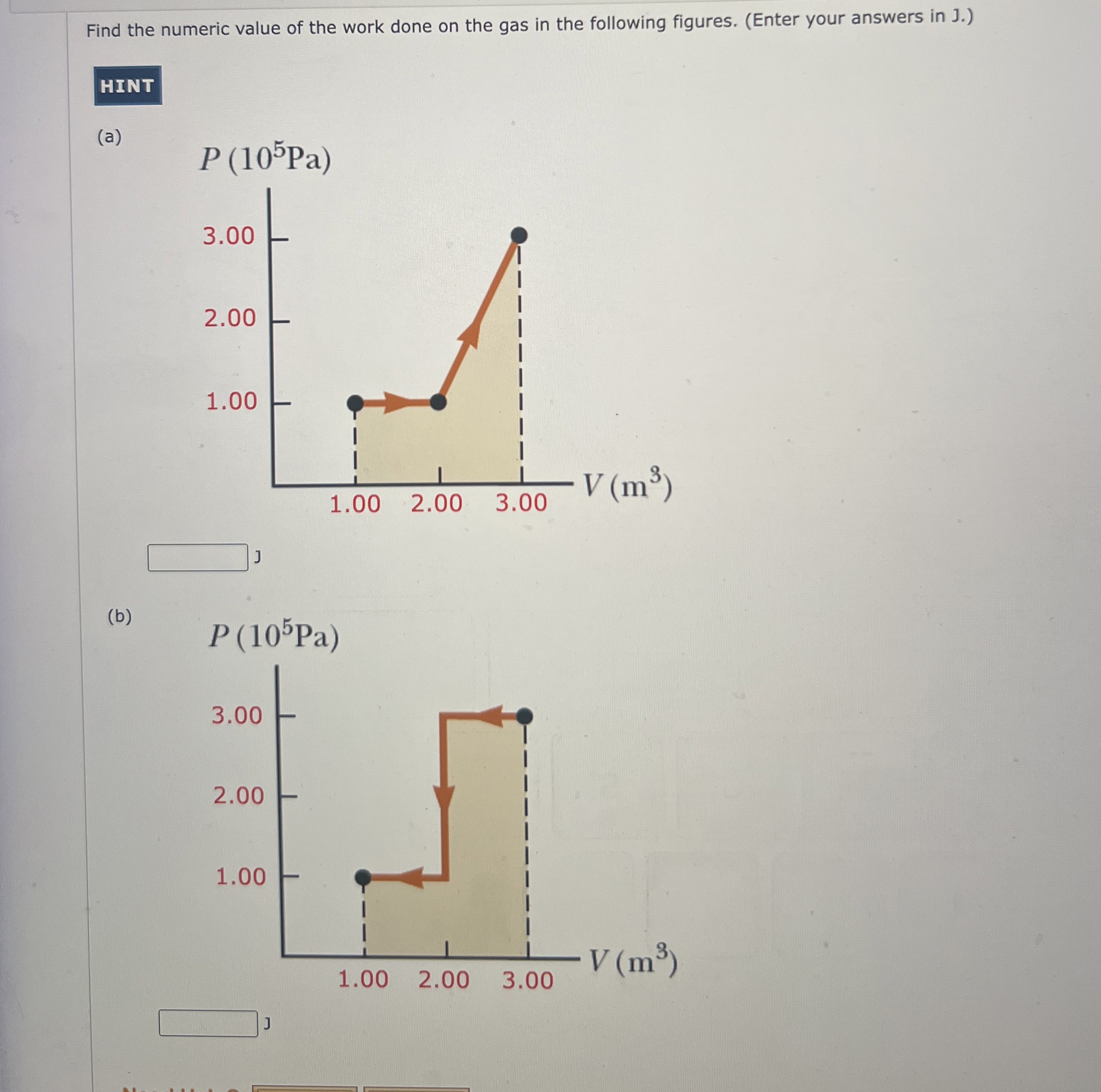 Solved Find the numeric value of the work done on the gas in | Chegg.com