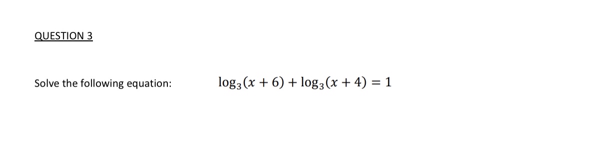 Solved QUESTION 3Solve the following | Chegg.com