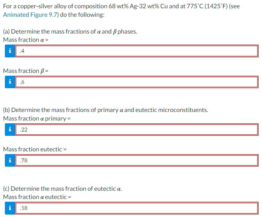 Solved For a copper-silver alloy of composition | Chegg.com