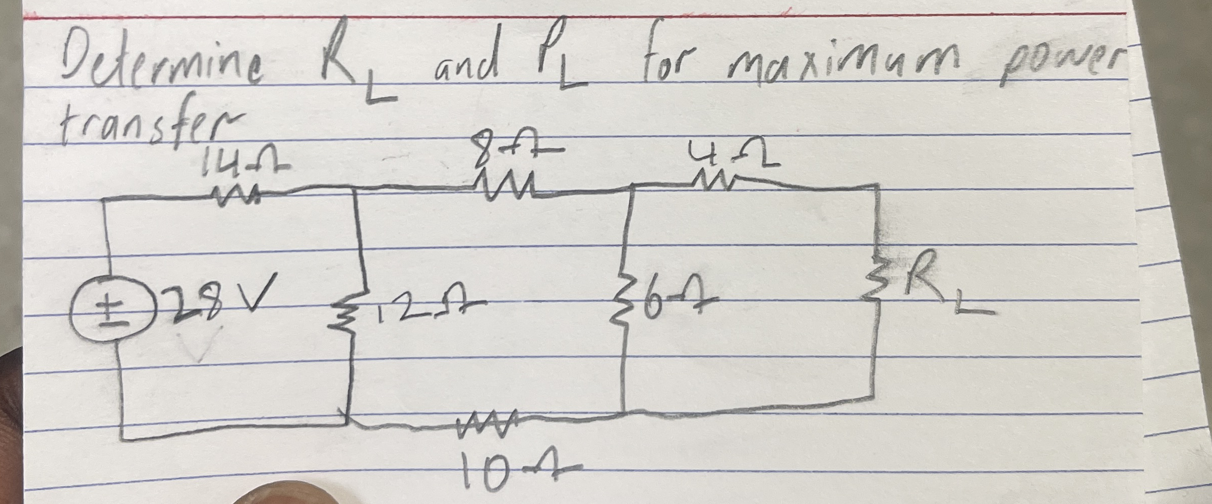 Solved Determine RL ﻿and PL ﻿for maximum power | Chegg.com