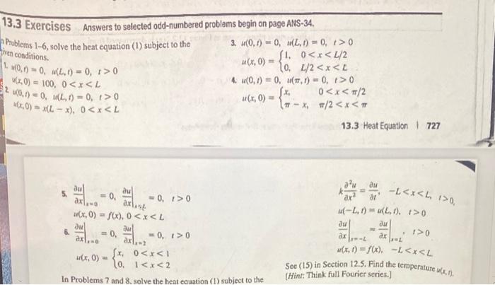 Solved 13.3 Exercises Answers to selected odd-numbered | Chegg.com