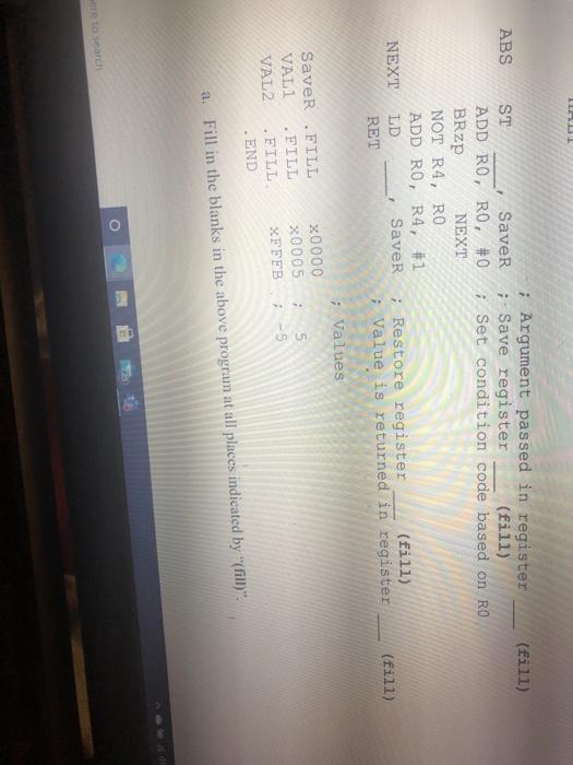 Solved The following program calculates the sum of absolute | Chegg.com