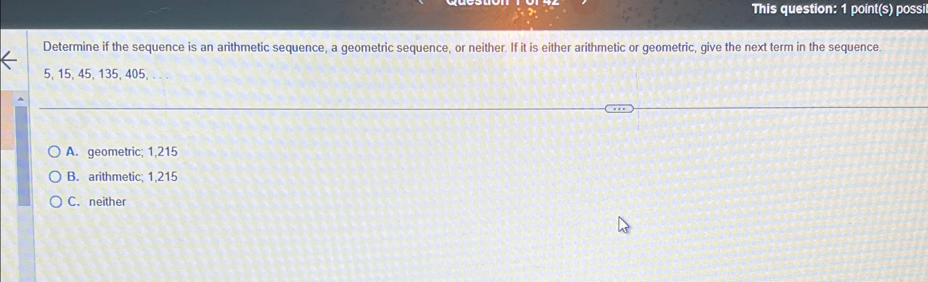 Solved Determine if the sequence is an arithmetic sequence, | Chegg.com
