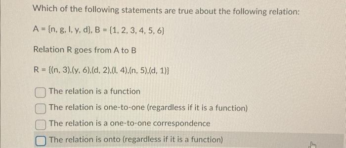 Solved Which of the following statements are true about the | Chegg.com