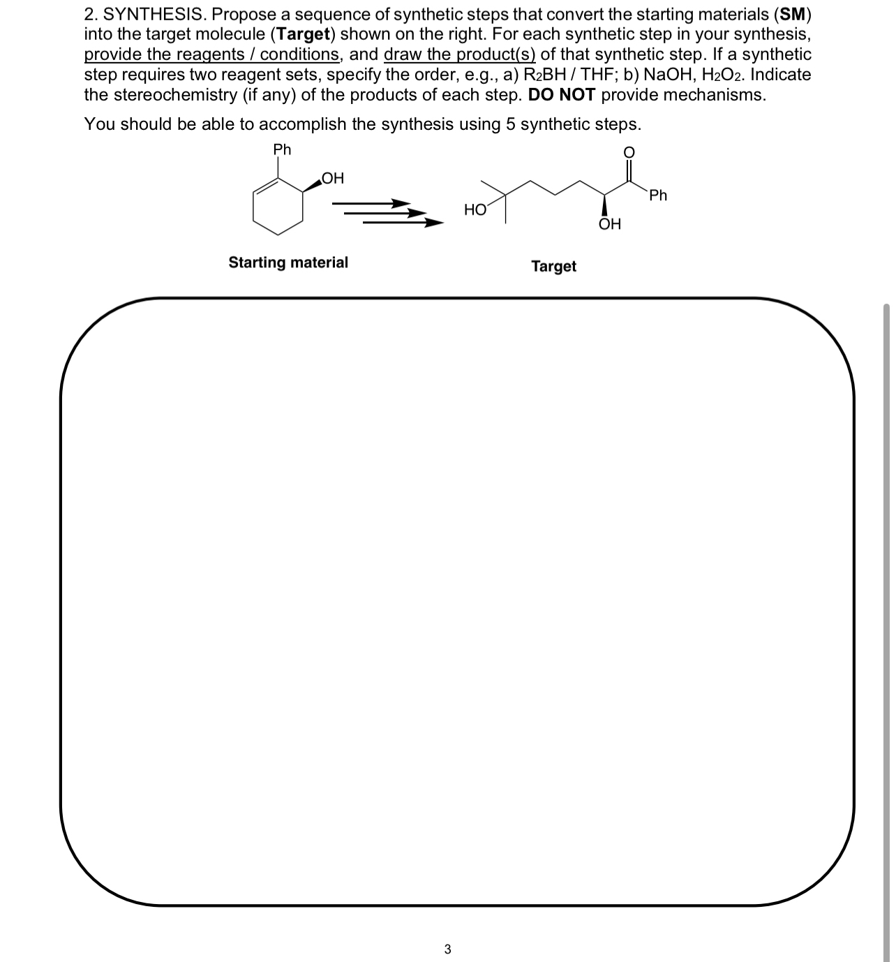 Solved SYNTHESIS. Propose a sequence of synthetic steps that | Chegg.com