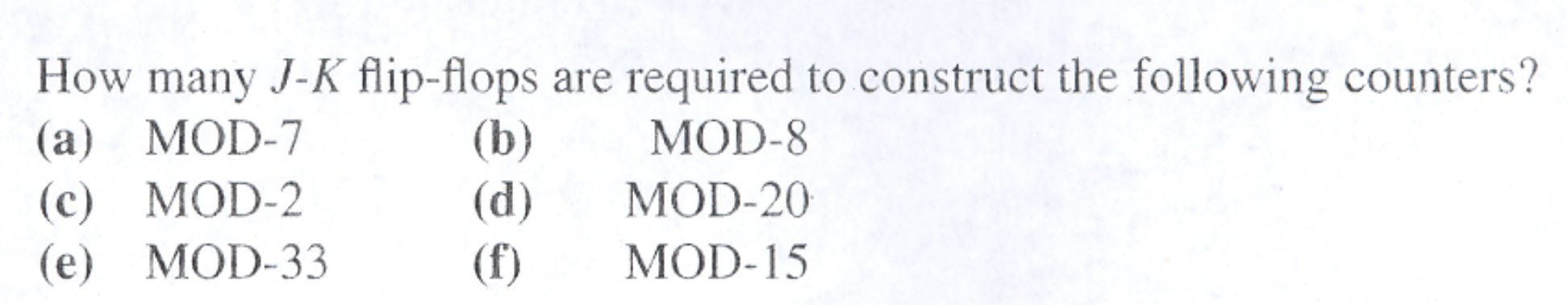 Solved How many J-K ﻿flip-flops are required to construct | Chegg.com