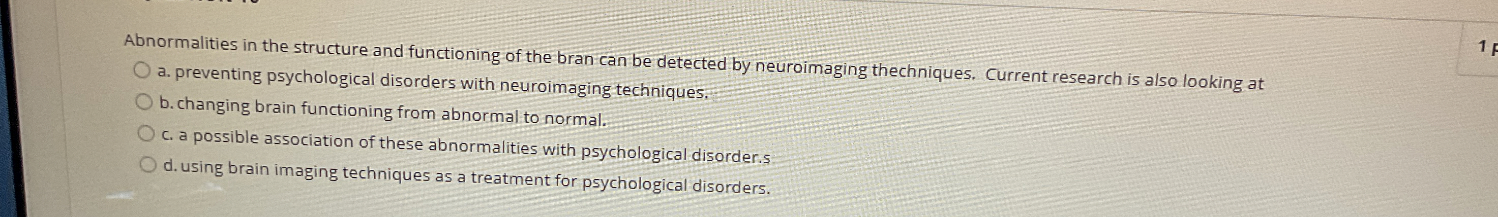 Solved Abnormalities in the structure and functioning of the | Chegg.com