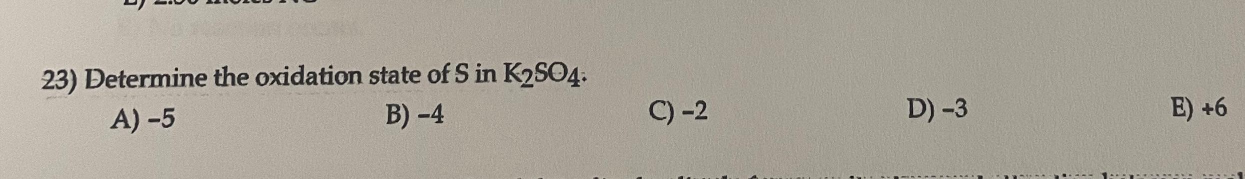 Solved Determine the oxidation state of | Chegg.com