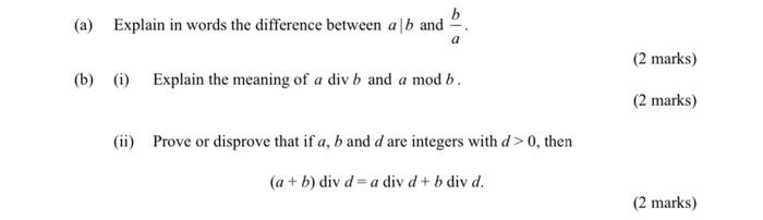 [Solved]: (a) Explain in words the difference between alb a
