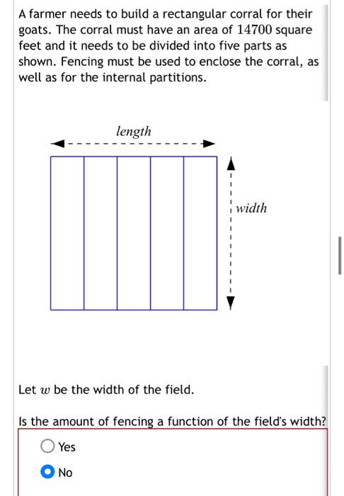 Solved A farmer needs to build a rectangular corral for | Chegg.com