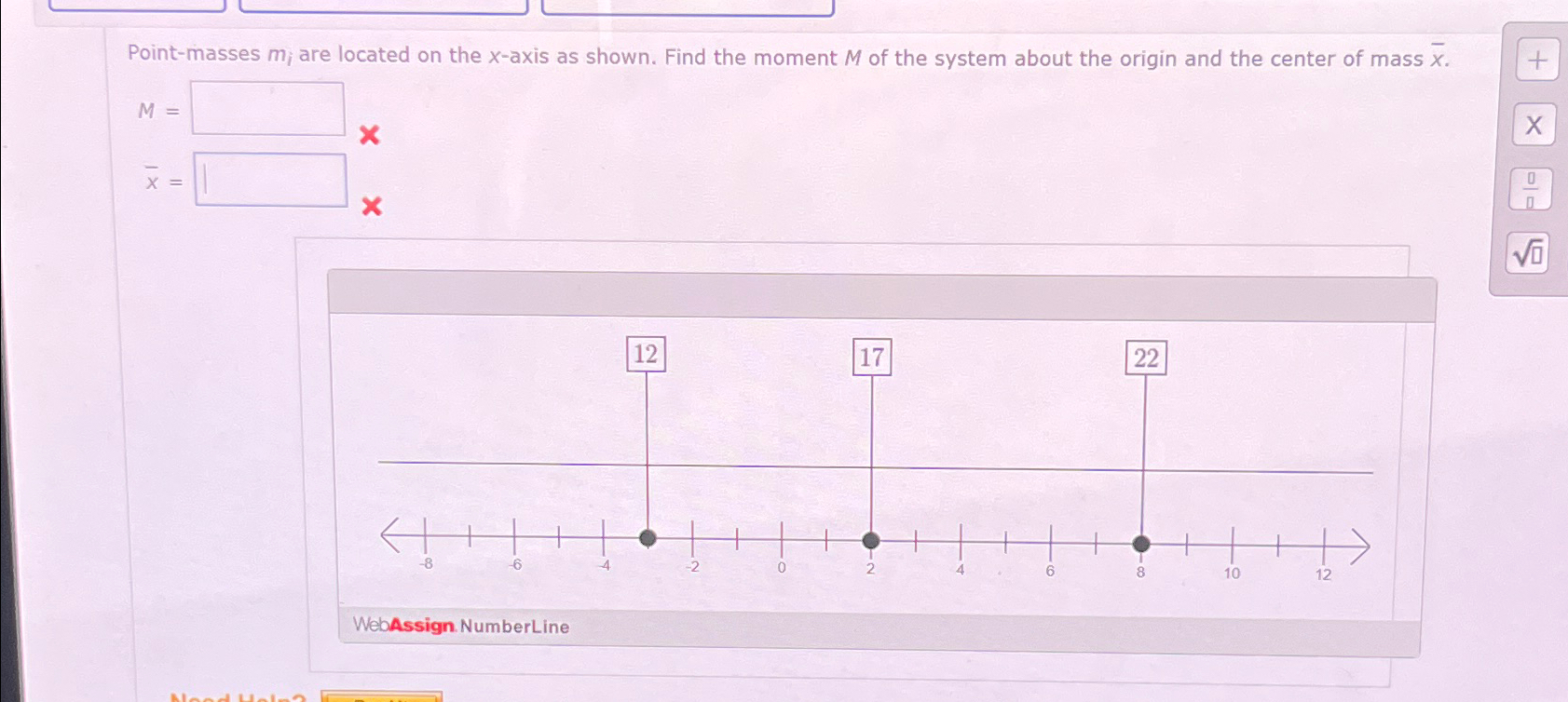 Solved Point-masses mi ﻿are located on the x-axis as shown. | Chegg.com