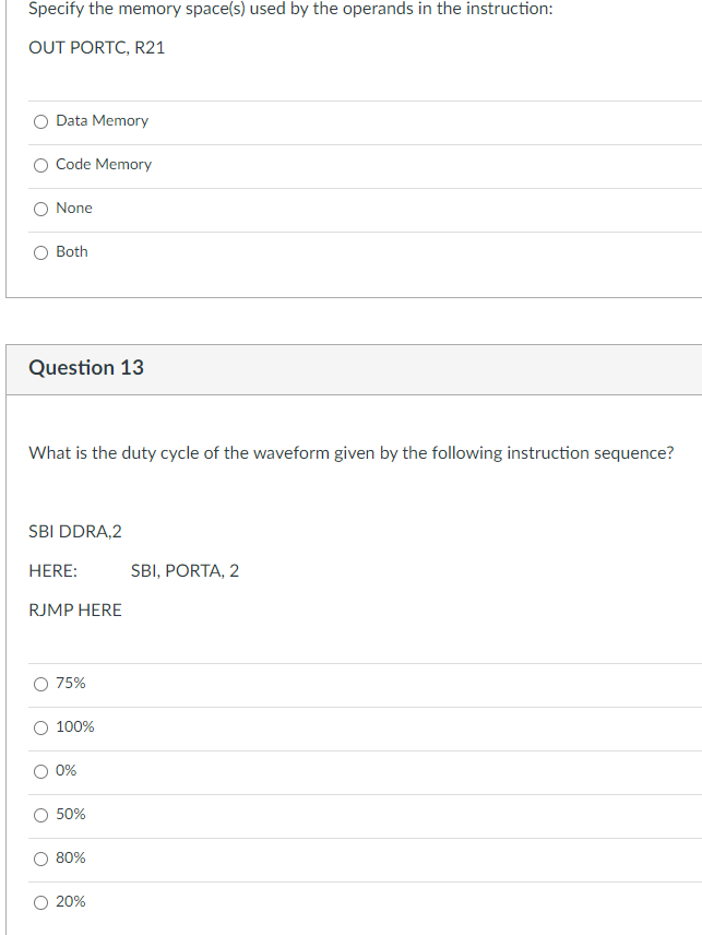 Solved Specify the memory space(s) ﻿used by the operands in | Chegg.com