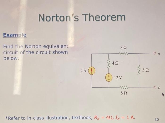 Solved Norton's Theorem Example Find the Norton equivalent | Chegg.com