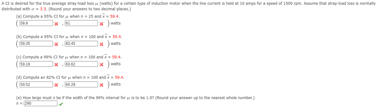 Solved distributed with σ=3.3. (Round your answers to two | Chegg.com