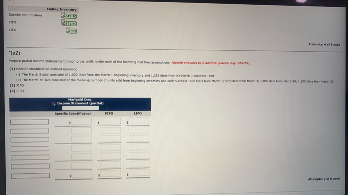Solved Problem 6-6A (Part Level Submission) You are provided | Chegg.com