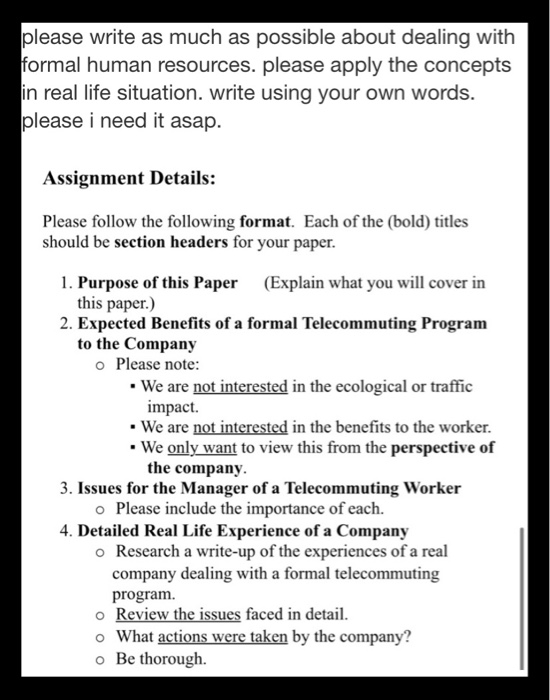 Solved please write as much as possible about dealing with | Chegg.com