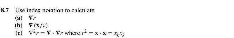 Solved 8.5 Use index notation to prove the following | Chegg.com