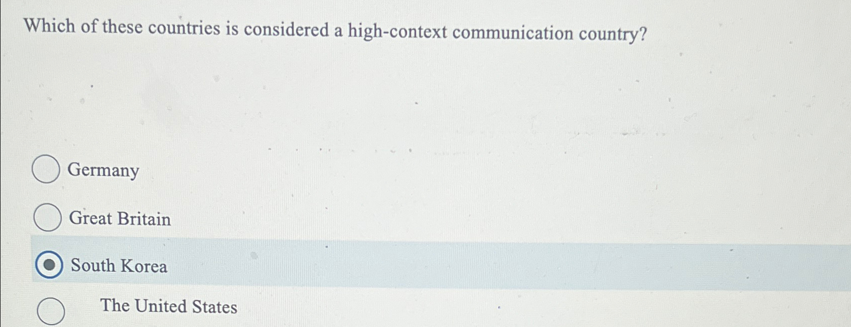 Solved Which of these countries is considered a high-context | Chegg.com