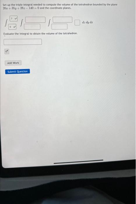 Solved Set up the triple integral needed to compute the | Chegg.com