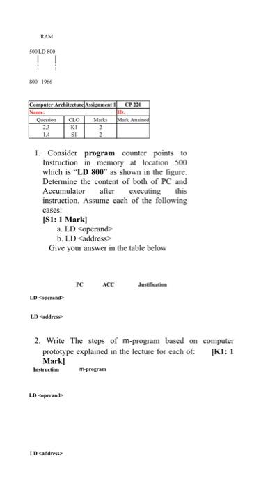 Solved Consider program counter points to Instruction in | Chegg.com