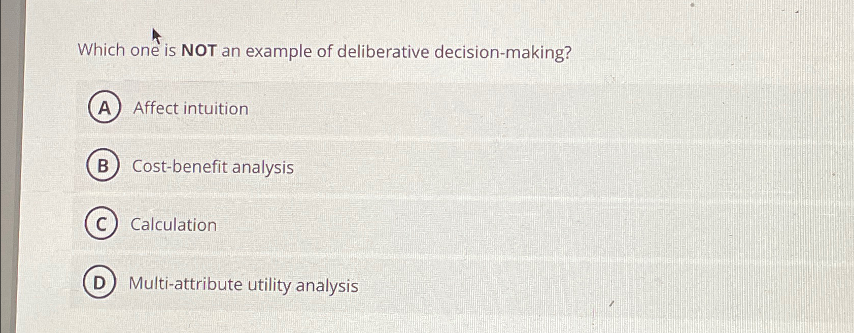 Solved Which one is NOT an example of deliberative | Chegg.com