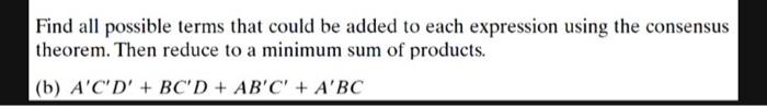 Solved Find all possible terms that could be added to each | Chegg.com