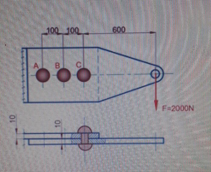 Solved In the rivet connection given in the figure below, F | Chegg.com