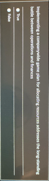 Solved Implementing a companywide game plan for allocating | Chegg.com