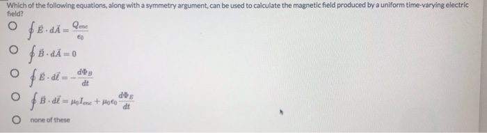 Solved Which Of The Following Equations Along With A