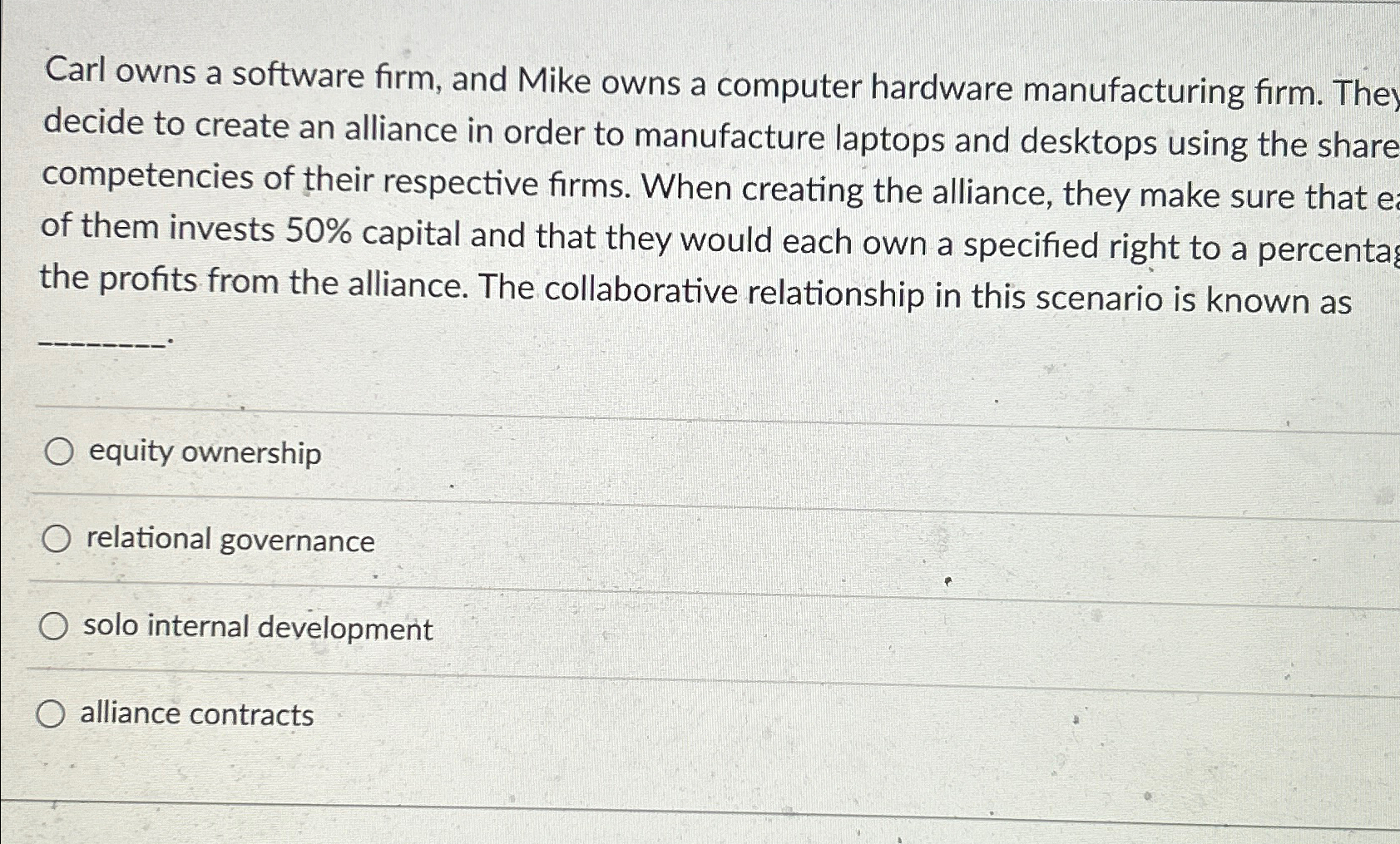 Solved Carl owns a software firm, and Mike owns a computer | Chegg.com