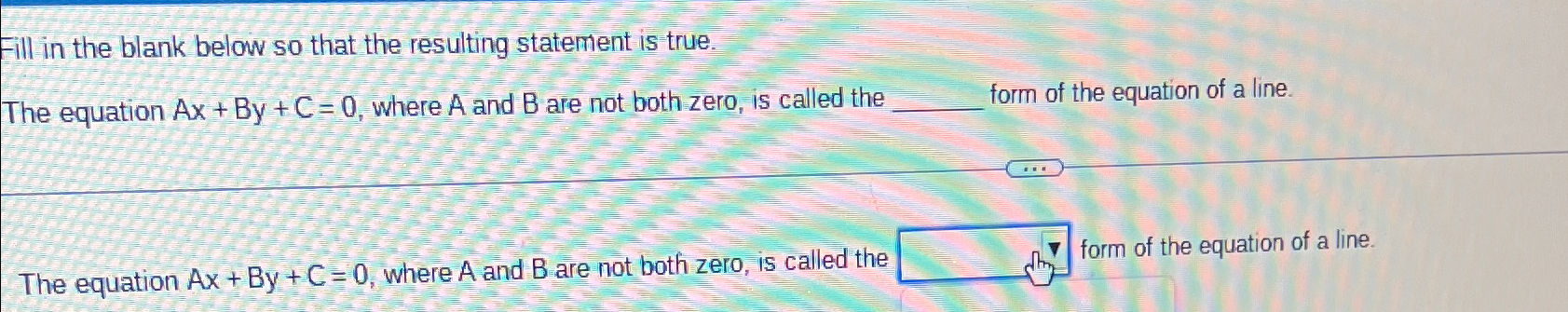 Solved Fill in the blank below so that the resulting | Chegg.com