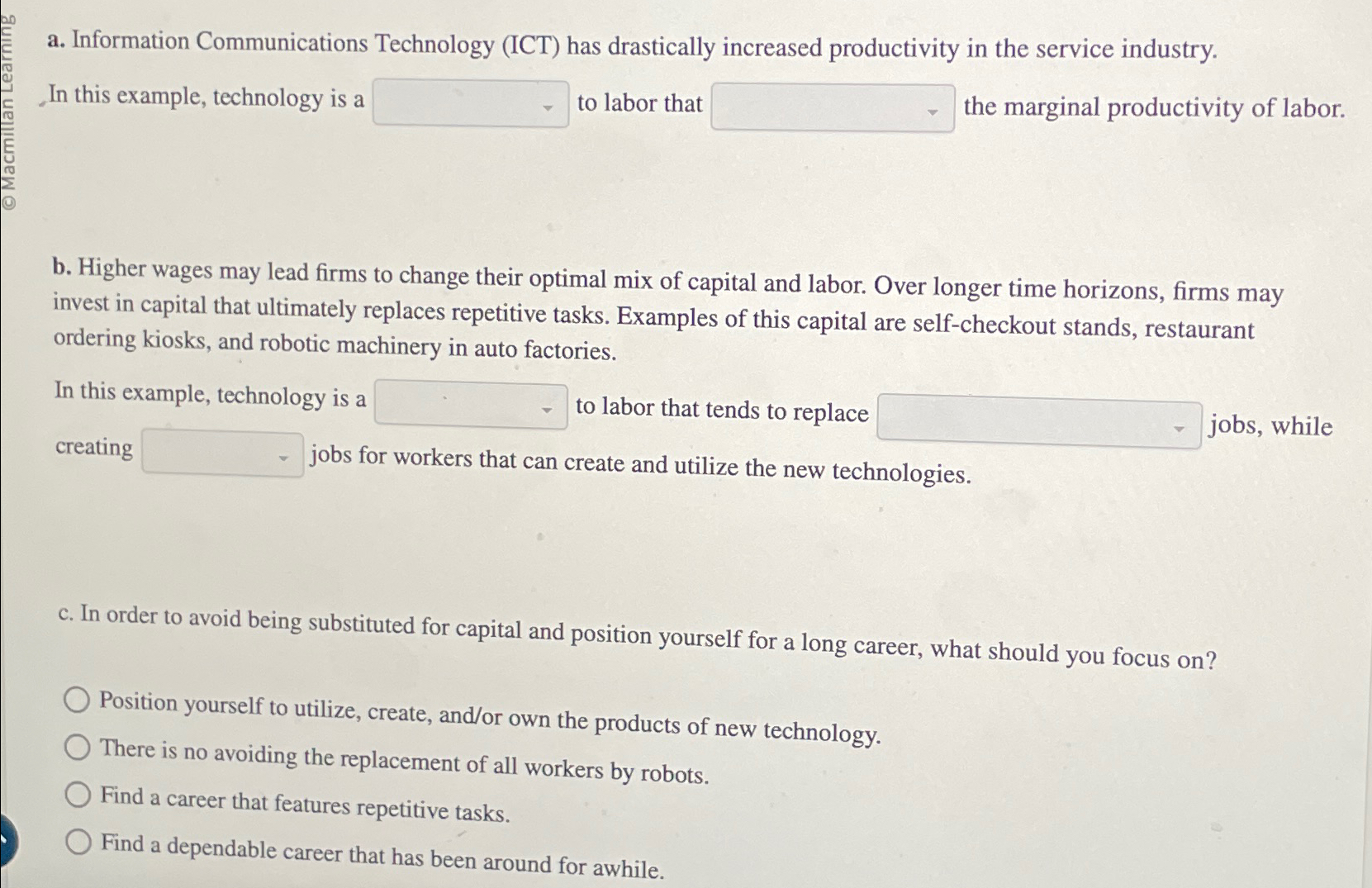 Solved a. ﻿Information Communications Technology (ICT) ﻿has | Chegg.com