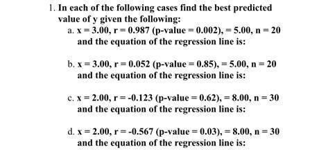 1. In each of the following cases find the best | Chegg.com