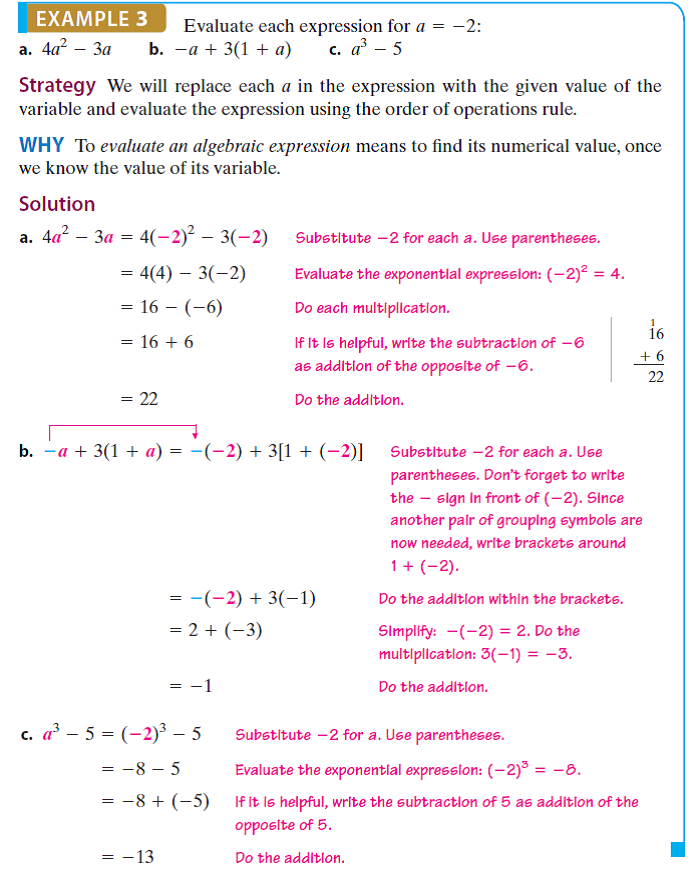Solved: Evaluate each expression for the given value of the variab ...