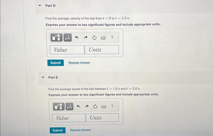 Solved position of a ball as a function of time is given by | Chegg.com