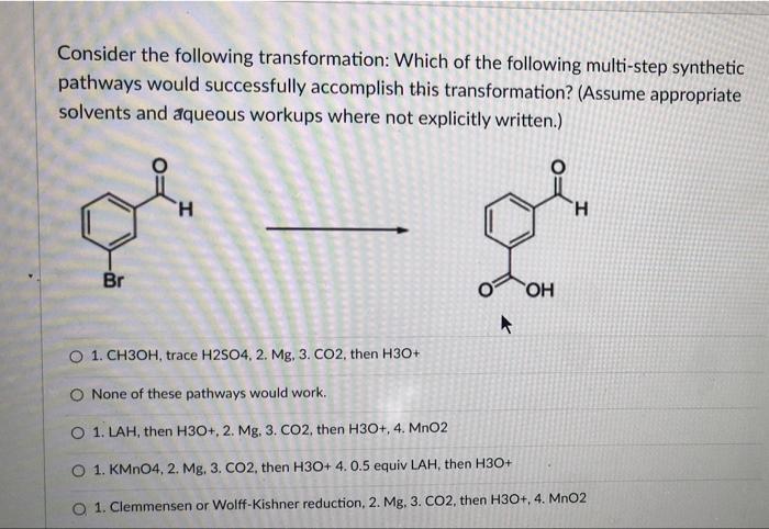 Solved Consider the following transformation: Which of the | Chegg.com