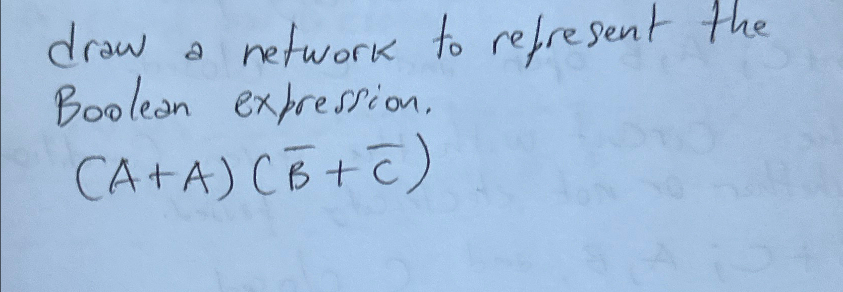 Solved draw a network to refresent the Boolean | Chegg.com