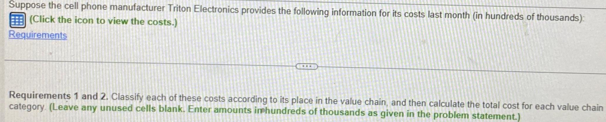 Suppose the cell phone manufacturer Triton | Chegg.com
